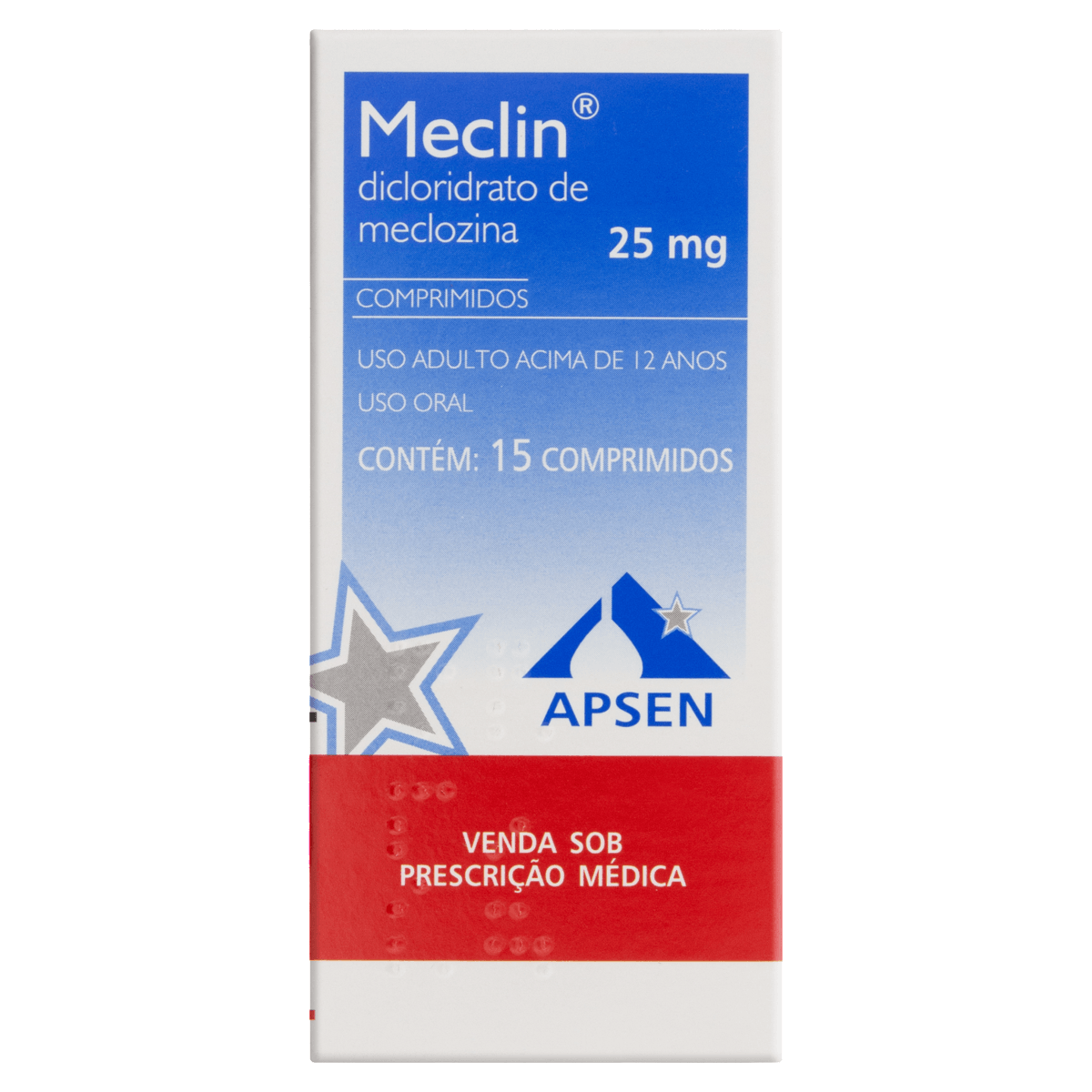 Meclin 25mg Apsen 15 Comprimidos