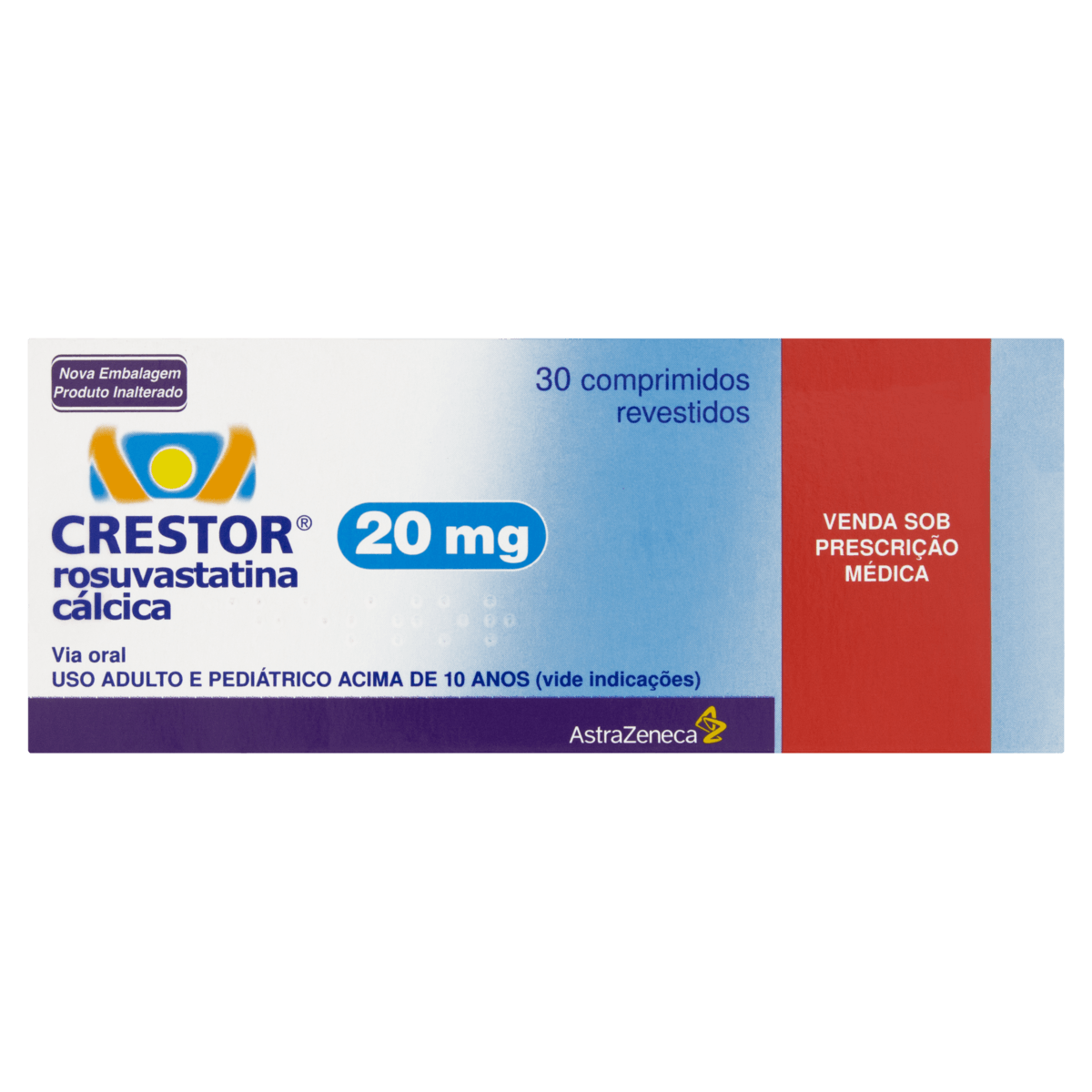 Crestor 20mg Astrazeneca 30 Comprimidos