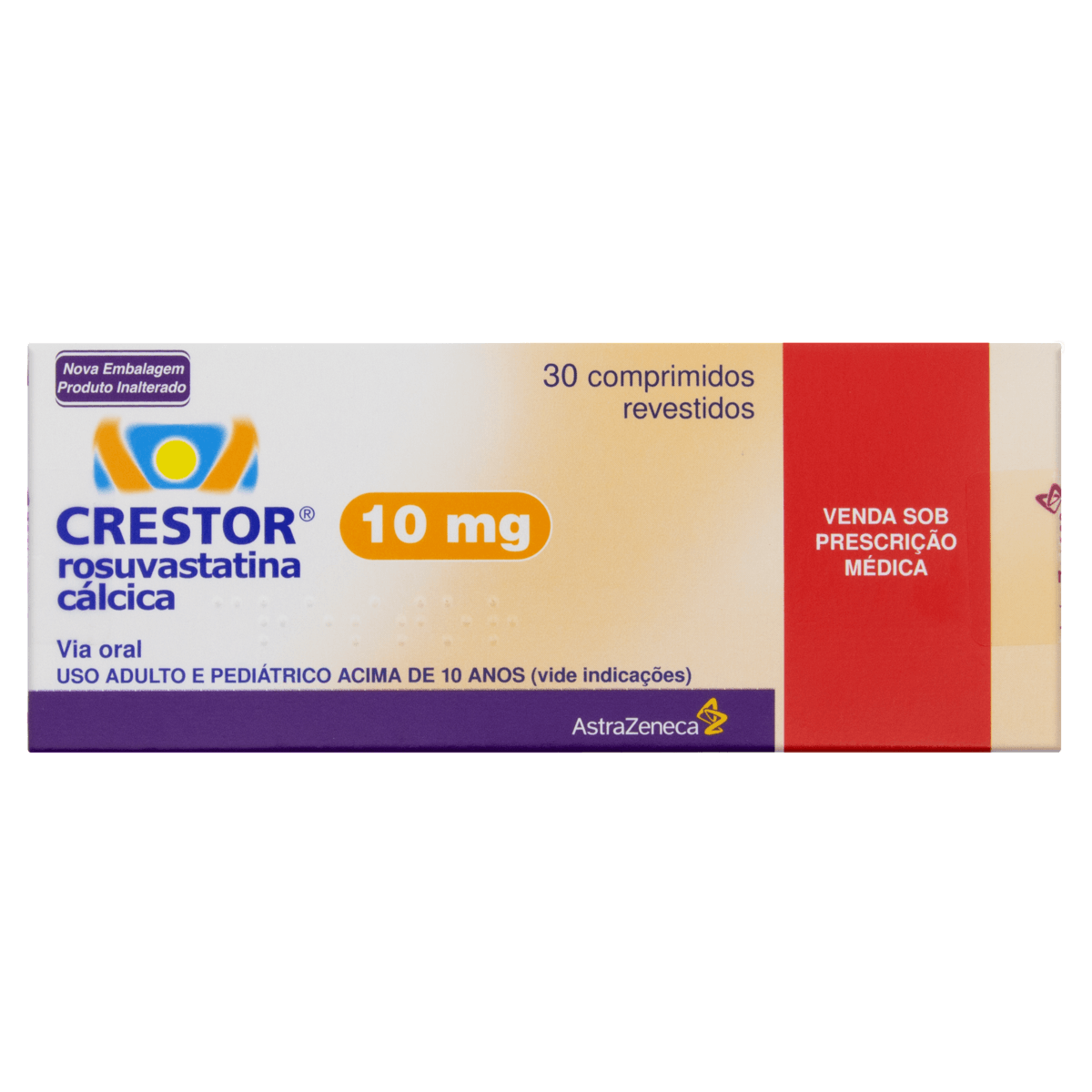 Crestor 10mg Astrazeneca 30 Comprimidos