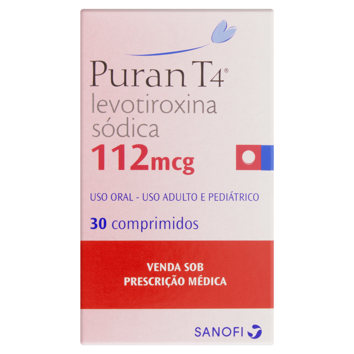 Puran T4 112mcg Sanofi Aventis - 30 Comprimidos
