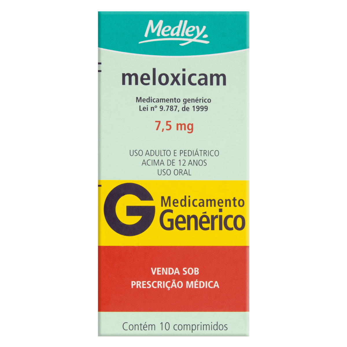 Meloxicam 7,5mg Genérico Medley 10 Comprimidos
