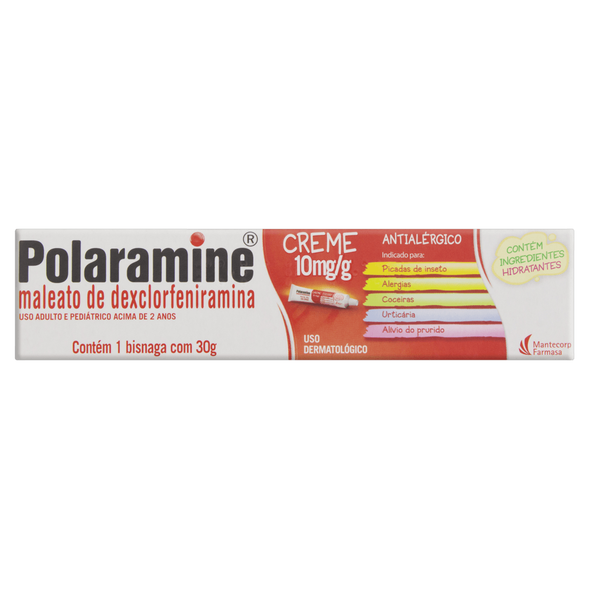 Antialérgico Polaramine Creme 10mg/g Bisnaga 30g