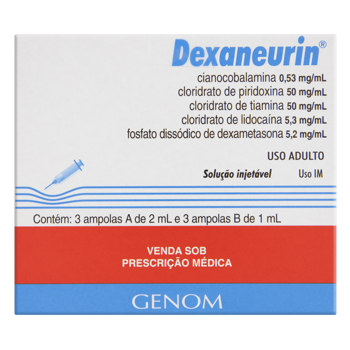 Dexaneurin Injetável 3 Ampolas de 2ml + 3 Ampolas de 1ml União Química