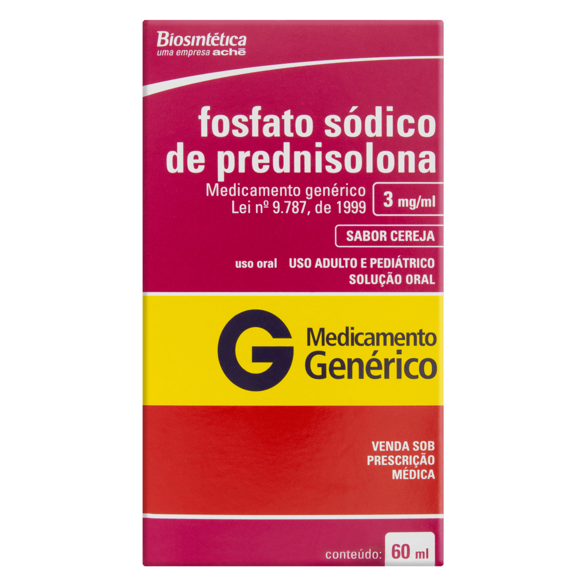 Prednisolona 3mg Genérico Biosintética 60ml