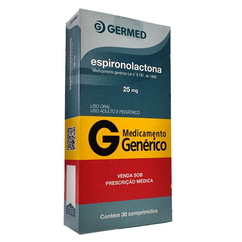 Espironolactona 25mg Genérico Germed 30 Comprimidos