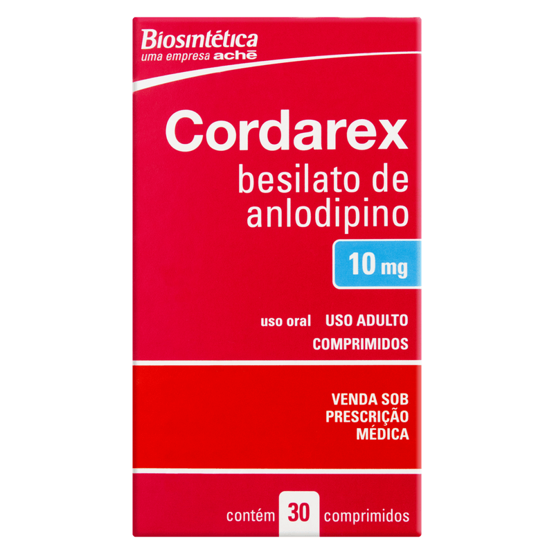 Cordarex 10mg Biosintética 30 Comprimidos