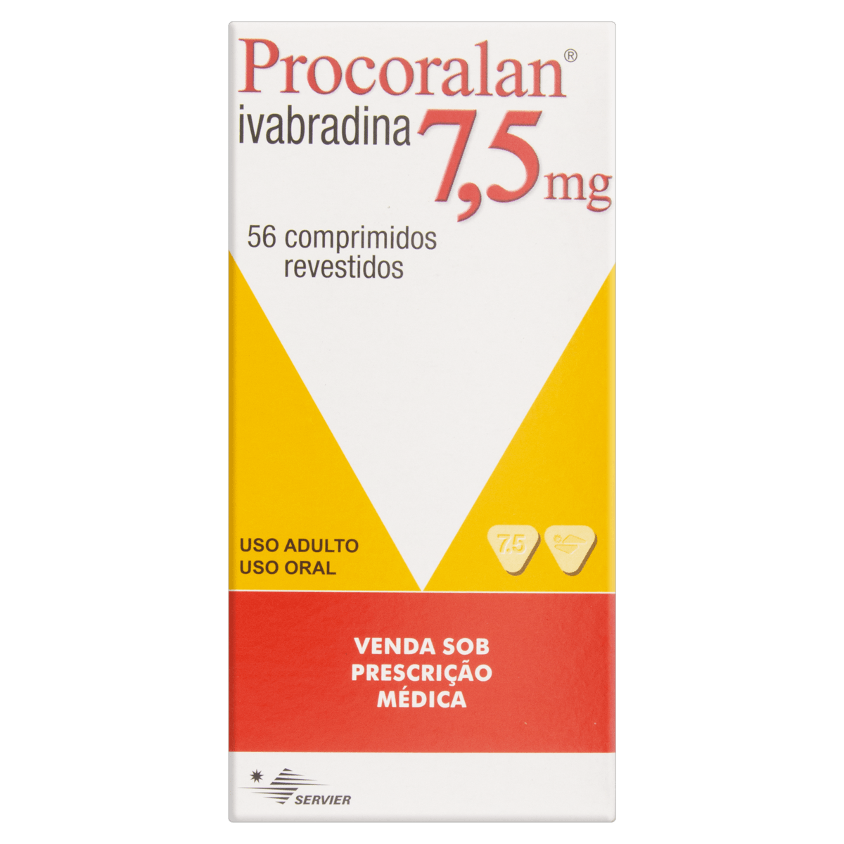 Procoralan 7,5mg Servier 56 Comprimidos
