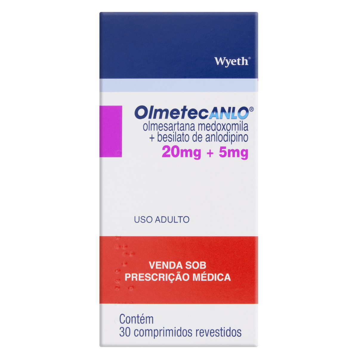 Olmetecanlo 20mg + 5mg Pfizer 30 Comprimidos Revestidos
