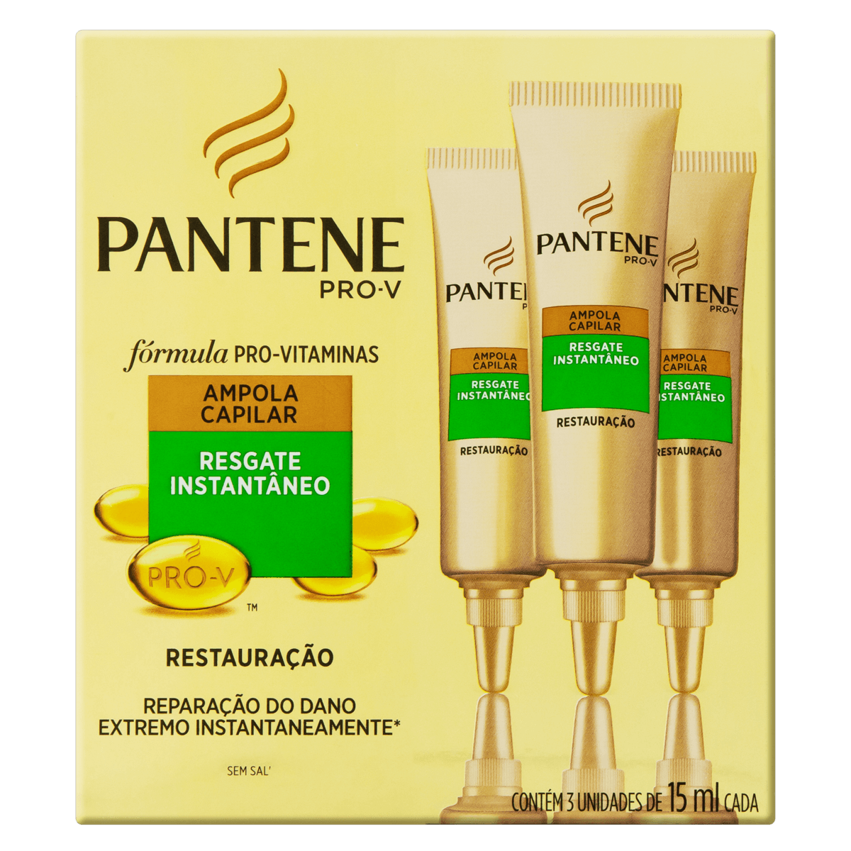 CR PANTENE TRAT DOURADA AMP 3X15ML