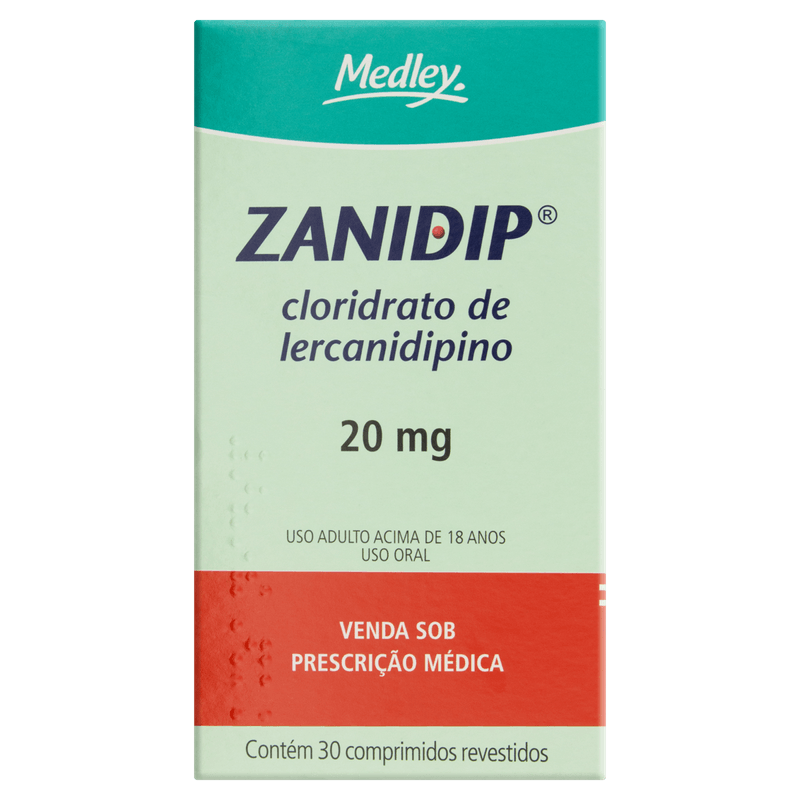 Zanidip 20mg 30 Comprimidos
