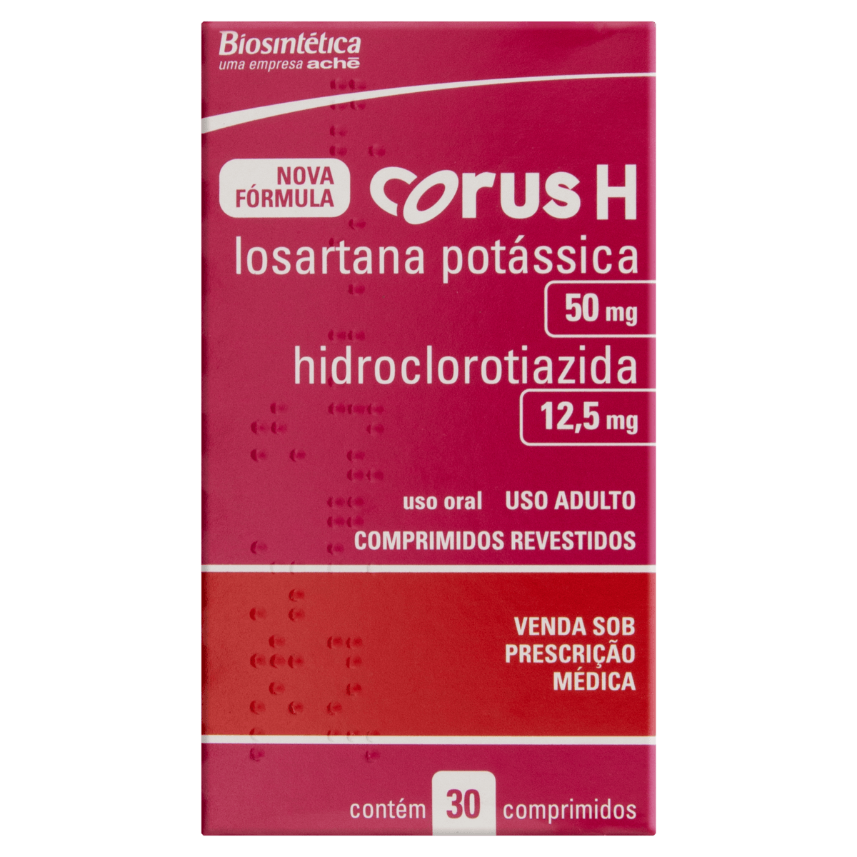Corus H 50mg + 12,5mg 30 Comprimidos Revestidos