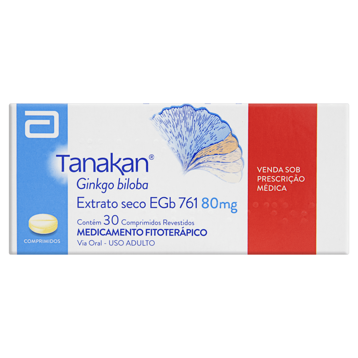 Tanakan 80mg Abbott 30 Comprimidos Revestidos