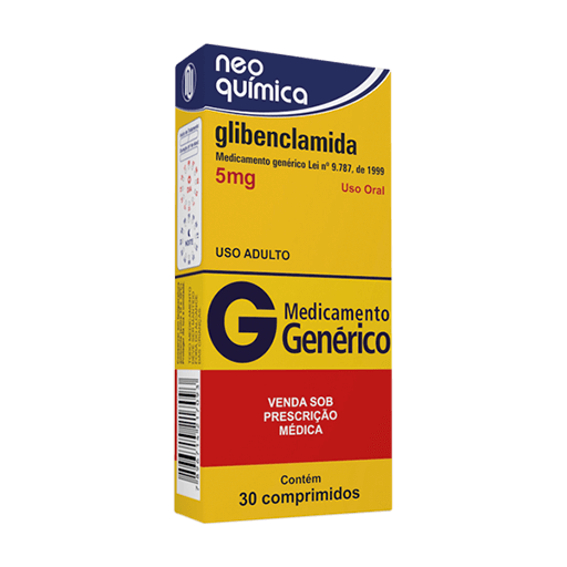 Glibenclamida 5mg Genérico Neo Química 30 comprimidos