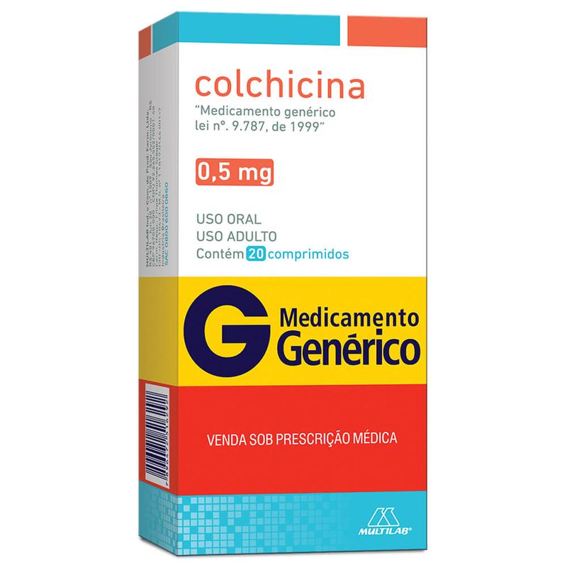 COLCHICINA 0,5MG 20CPRS - MULT (G)