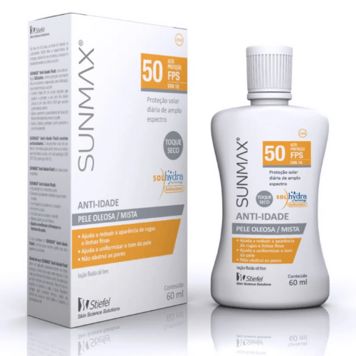 SUNMAX ANTI-IDADE FLUID FPS 50 OLEOSA / MISTA 60ML