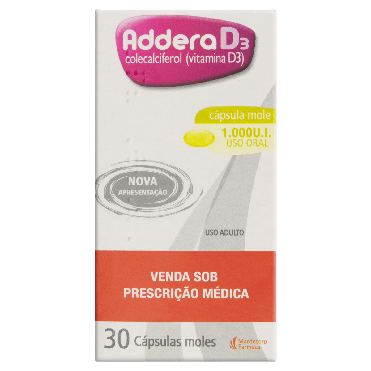 ADDERA D3 1000UI 30 CAPS - TARJADO