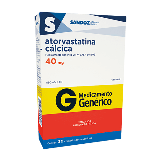 ATORVASTATINA CALC 40MG 30CPRS - SAND(G)