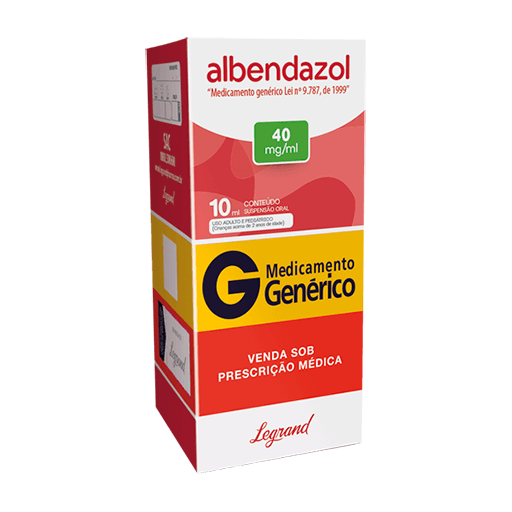 ALBENDAZOL SUSP 40MG/ML 10ML - LEG (G)