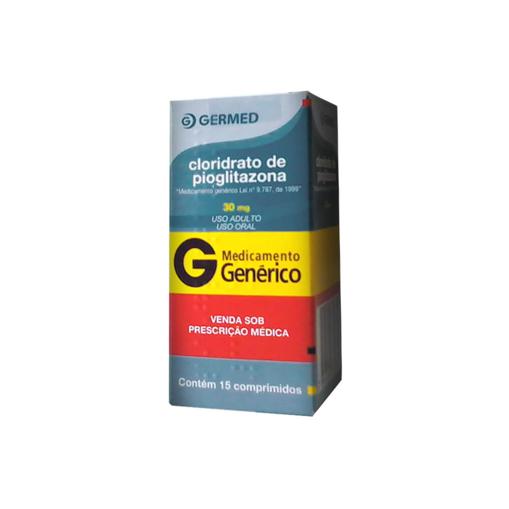Pioglitazona 30mg Genérico Germed 15 Comprimidos