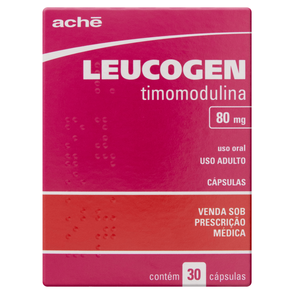 Leucogen 80mg Aché 30 Cápsulas