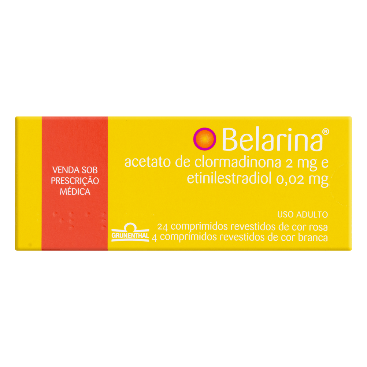 Belarina 2+0,02mg Grunenthal 28 Comprimidos Revestidos