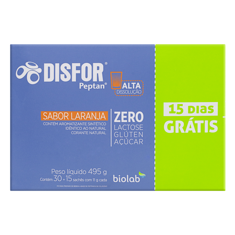 DISFOR LARANJA SACHE 30 X 11G + 15 SACHES GRTS