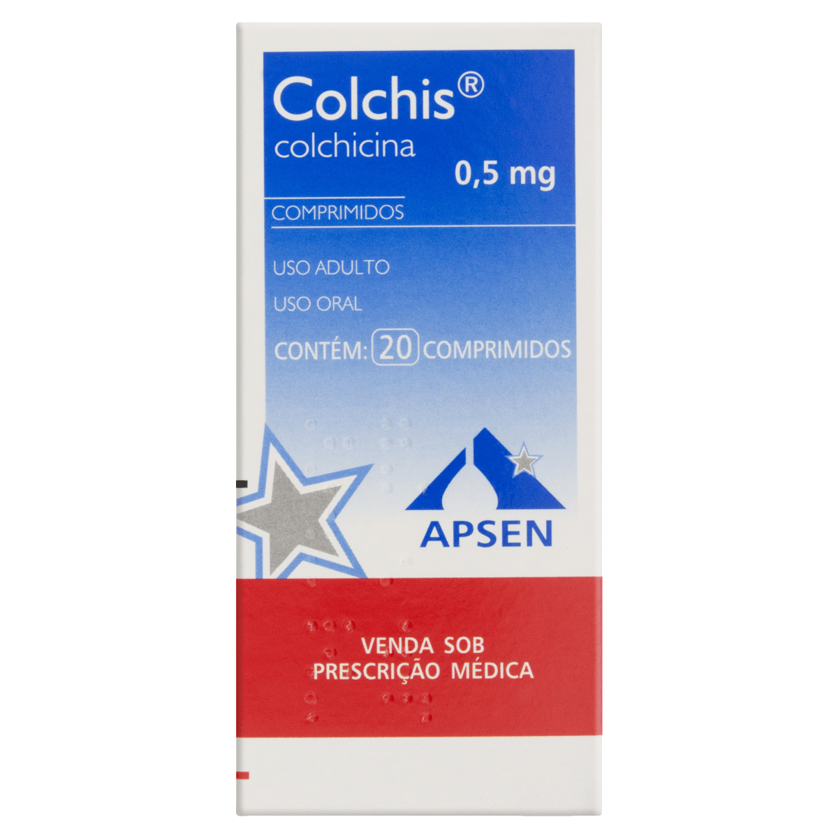 Colchis 0,5mg Apsen 20 Comprimidos