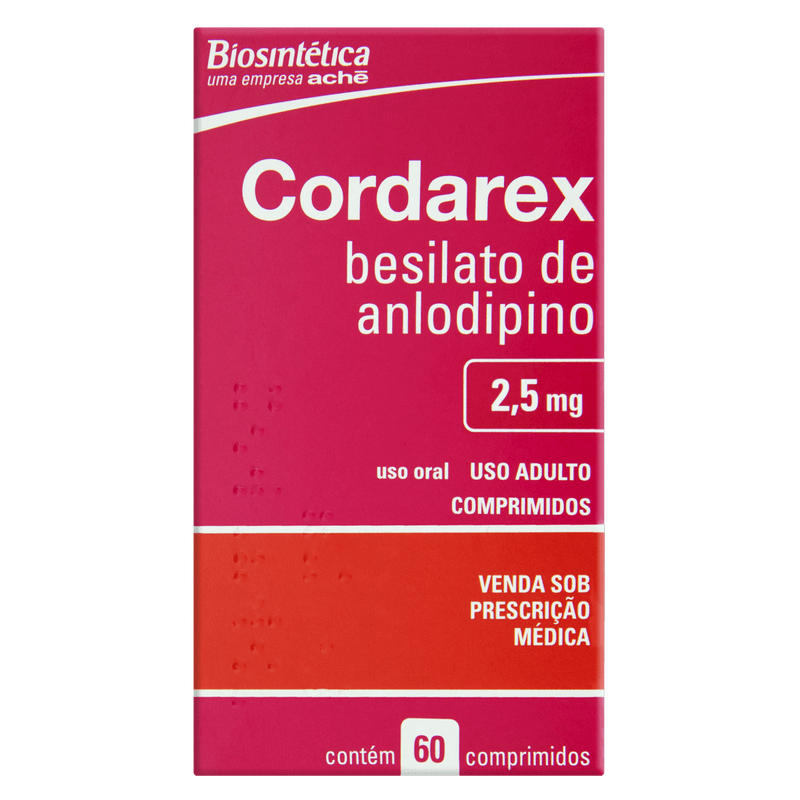 Cordarex 2,5mg Biosinteti 60 Comprimidos
