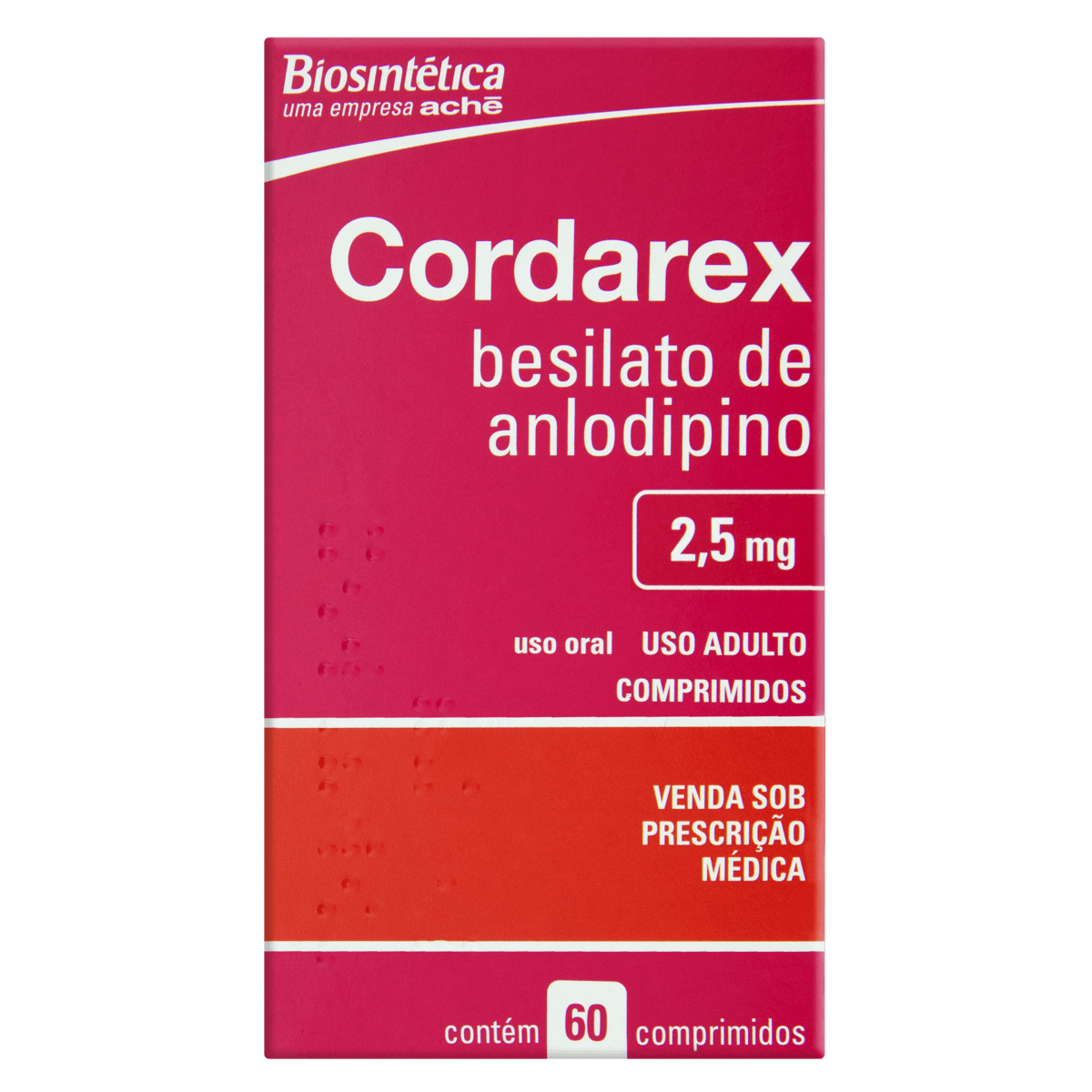 Cordarex 2,5mg Biosinteti 60 Comprimidos