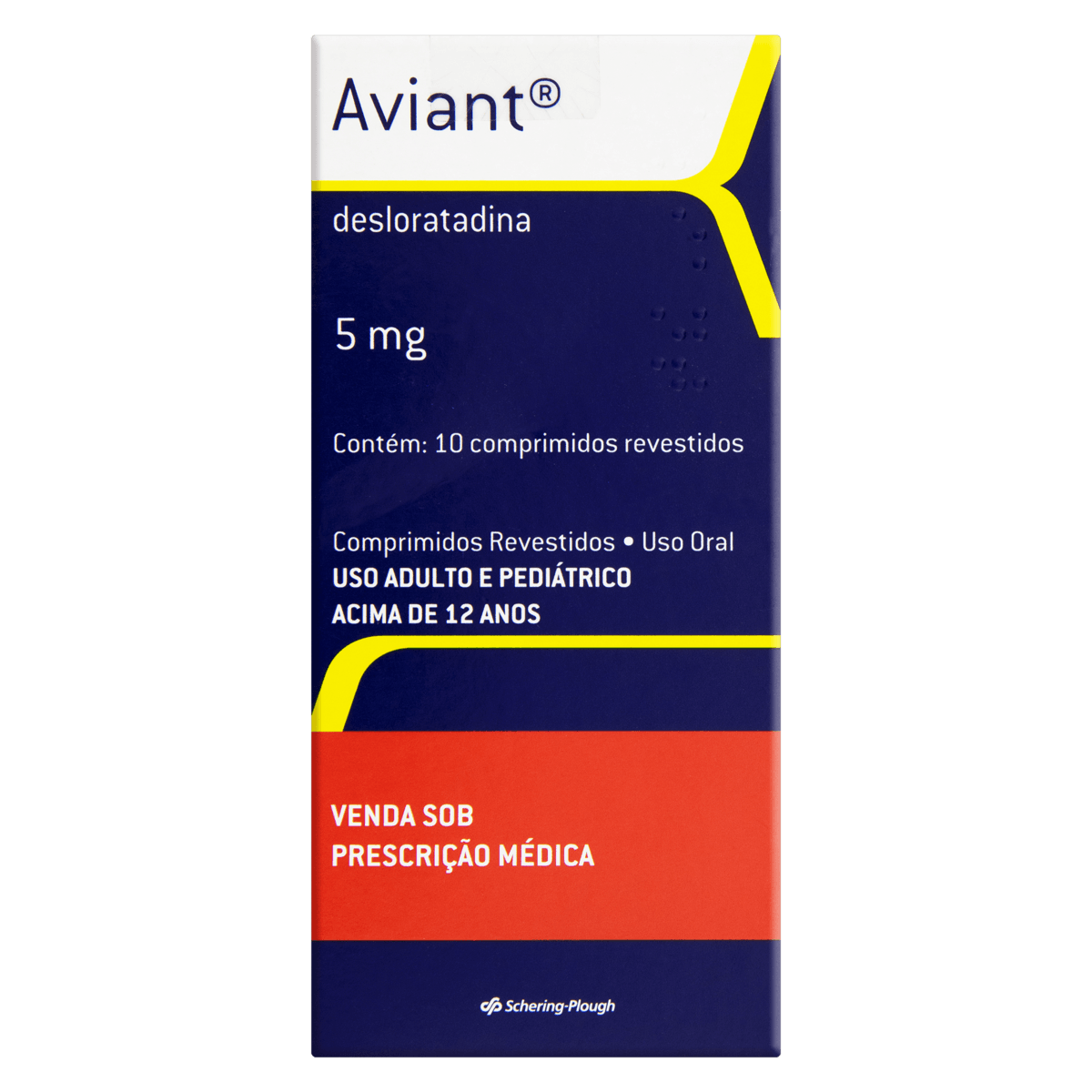 Aviant 5mg Schering-Plough 10 Comprimidos