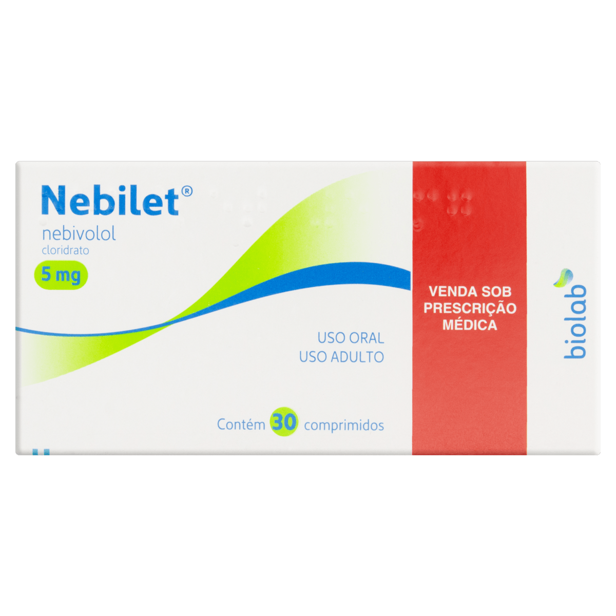 Nebilet 5mg Biolab 30 Comprimidos