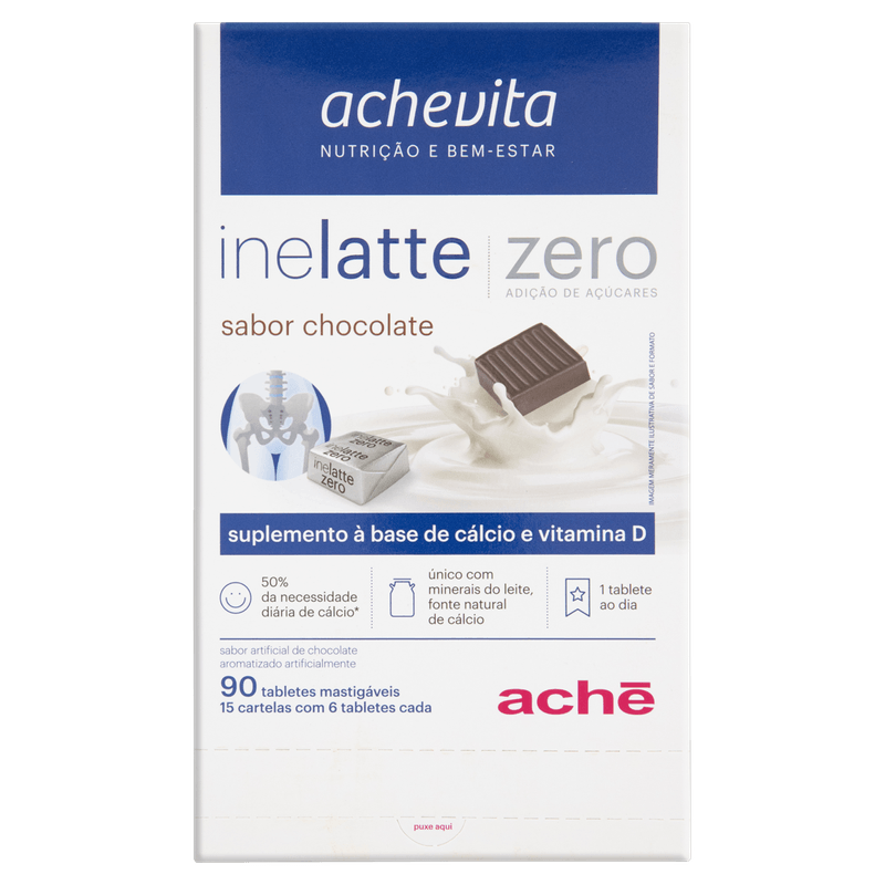 INELATTE ZERO ACUCAR CHOCOLATE 90 TABLETES