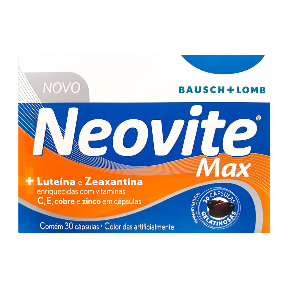 Suplemento Antioxidante Neovite Max Bausch+Lomb 30 Cápsulas