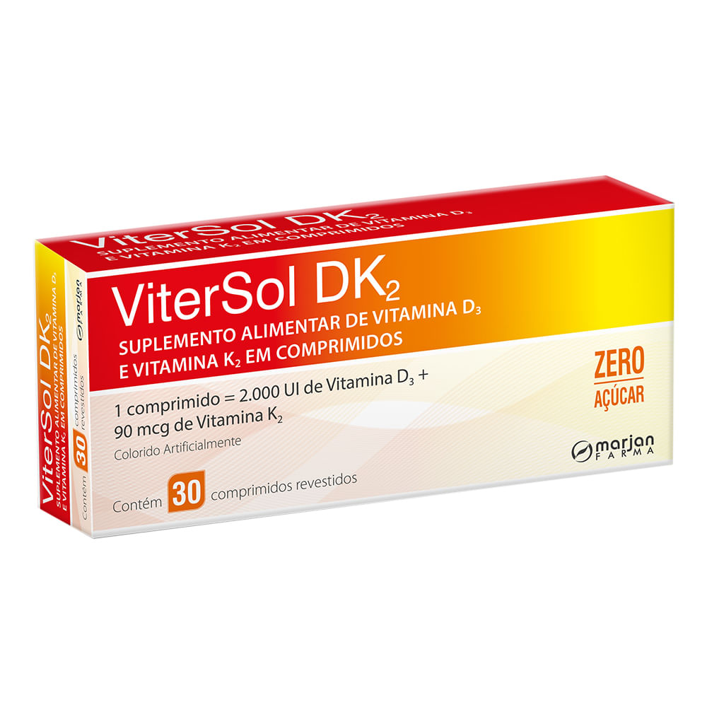 Vitamina D Vitersol DK2 Marjan Farma 30 Comprimidos