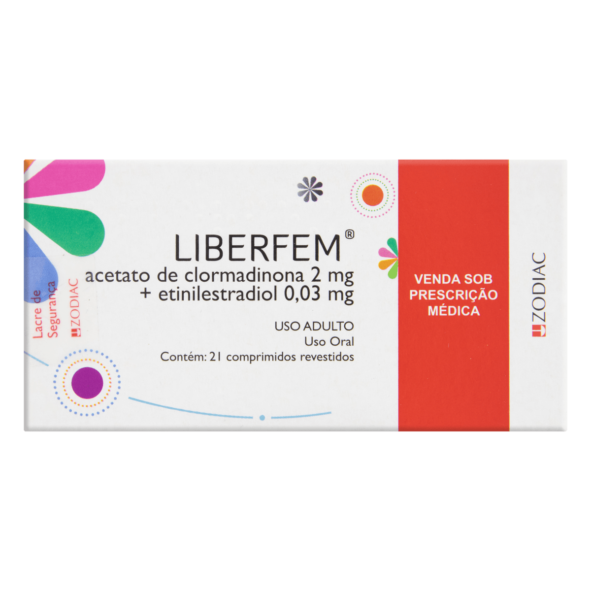 Liberfem 2mg + 0,03mg Zodiac 21 Comprimidos