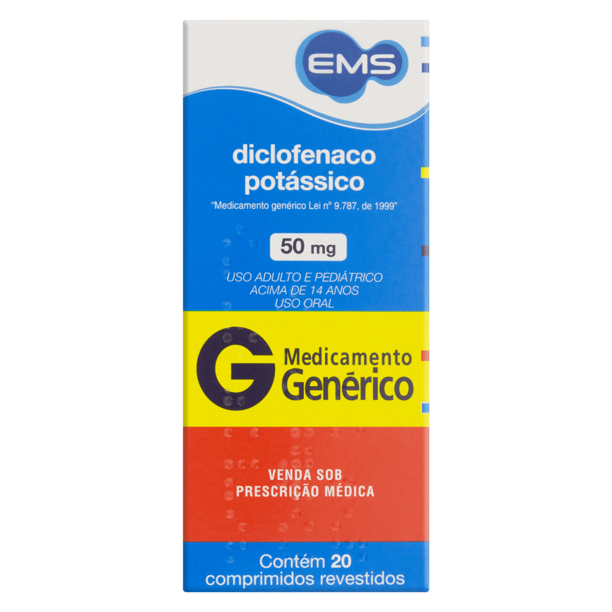 DICLO POTASSIO 50MG 20 CPRS -EMS (G)