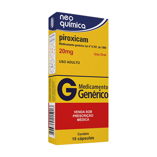 Piroxicam 20mg Genérico Neo Química 15 Cápsulas