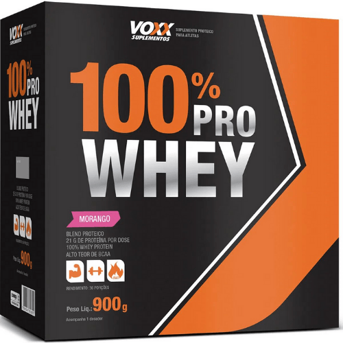 VOXX 100% PRO WHEY PO MORANGO 900G