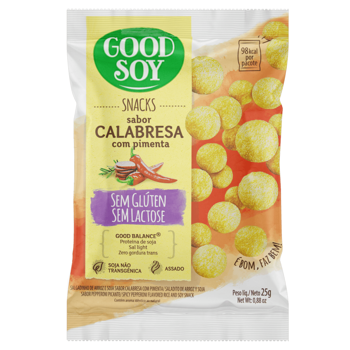 GOOD SOY SNACKS CALABRESA/PIMENTA 25G