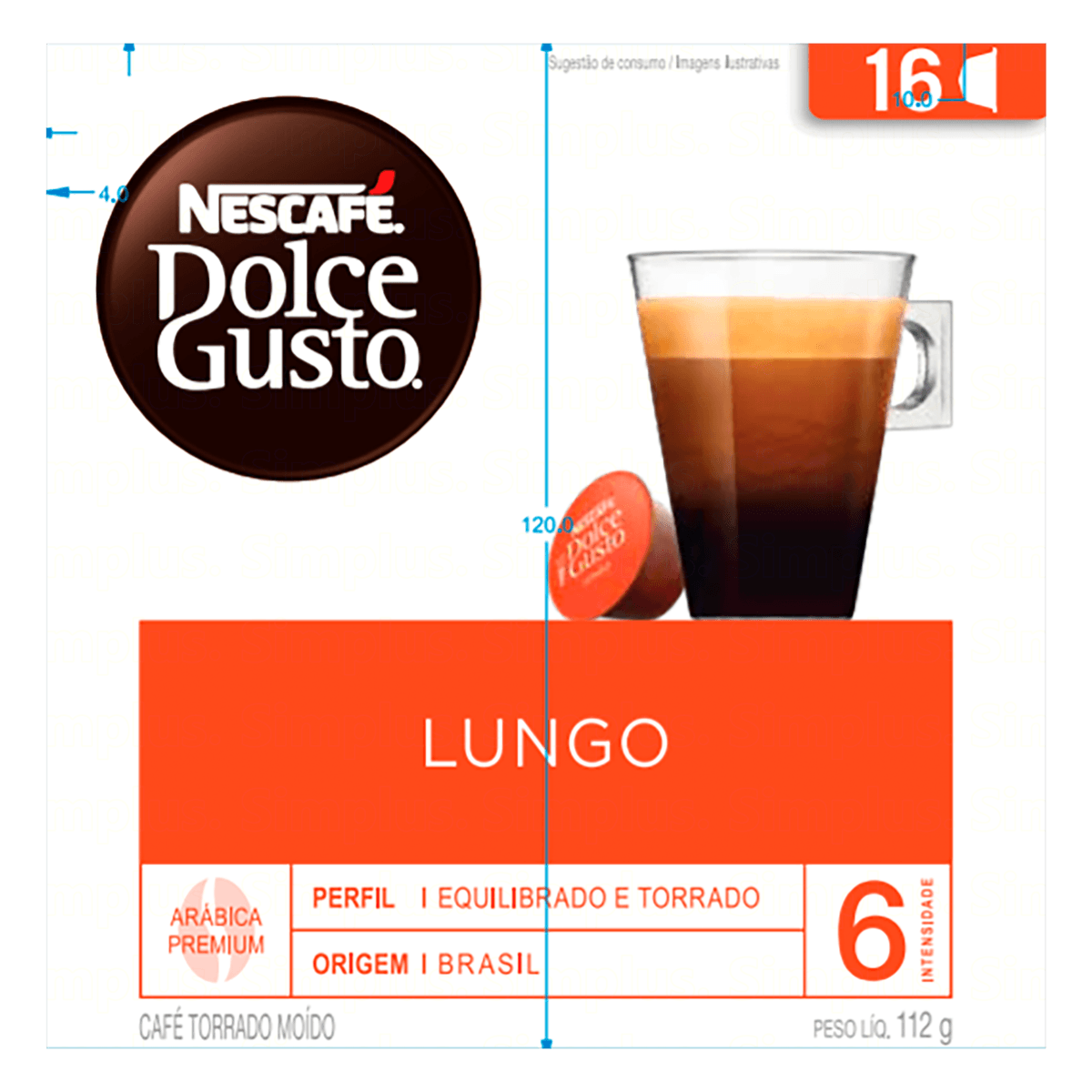 STARBUCKS LUNGO DOLCE GUSTO 16 CAPS 112G
