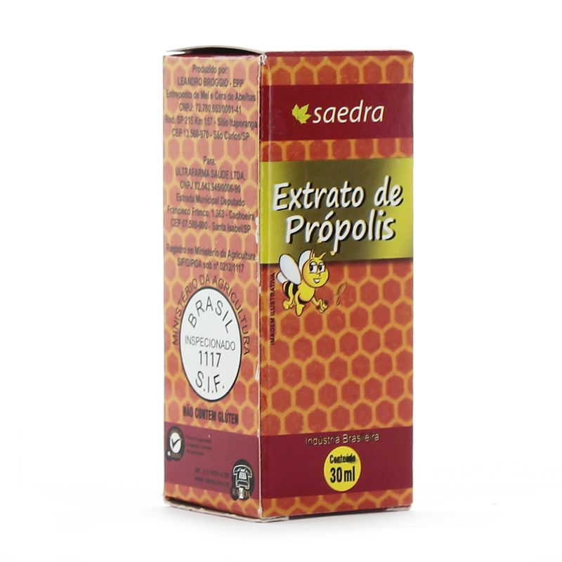 Extrato de Própolis Saedra Sidney Oliveira 30ml