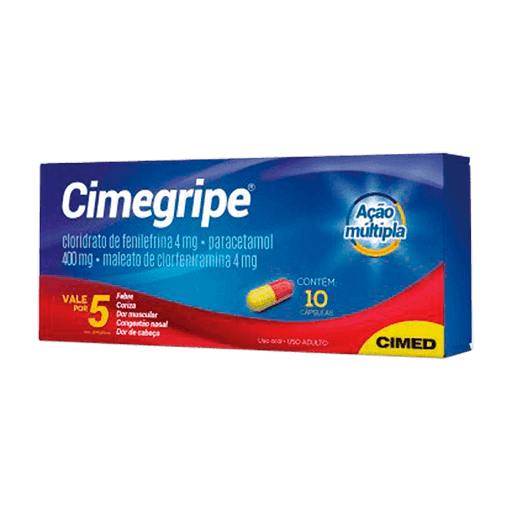 Cimegripe 400mg + 4mg + 4mg 10 Cápsulas