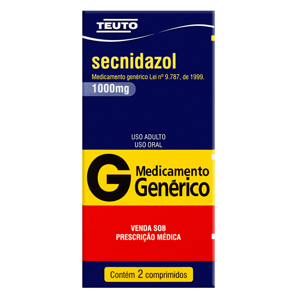 SECNIDAZOL 1000MG 2 CPRS - TEU (G)