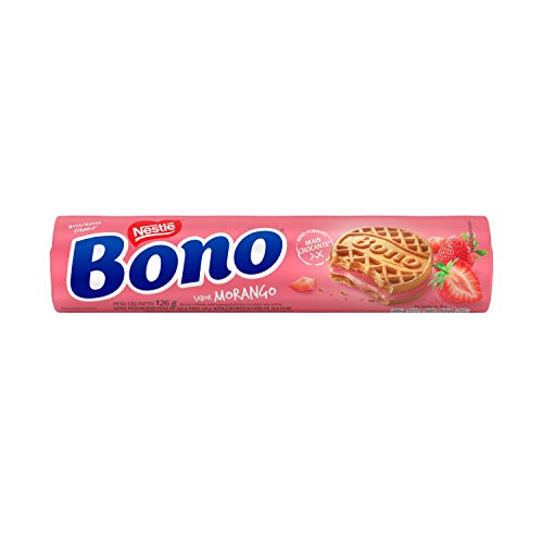 BISCOITO BONO RECHEADO MORANGO 126G
