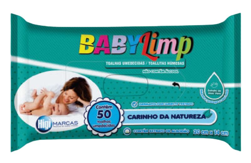 BABY LIMP LENCOS UMED CARINHO DA NAT C/50