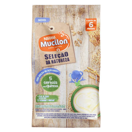 Mucilon 5 Cereais Quinoa Zero 180g