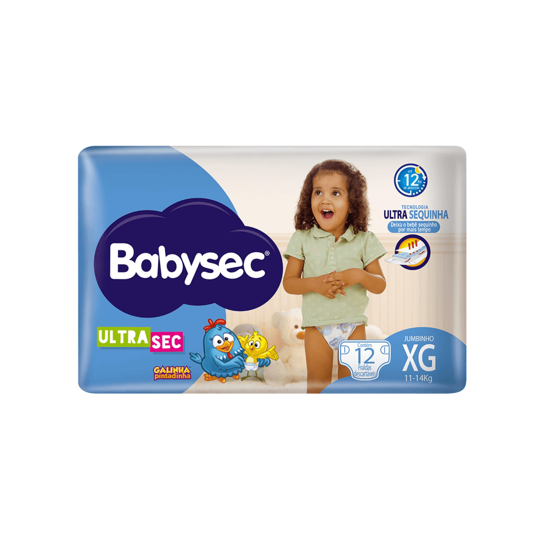 FRALDA BABYSEC ULTRA JUMBINHO XG 12 FR