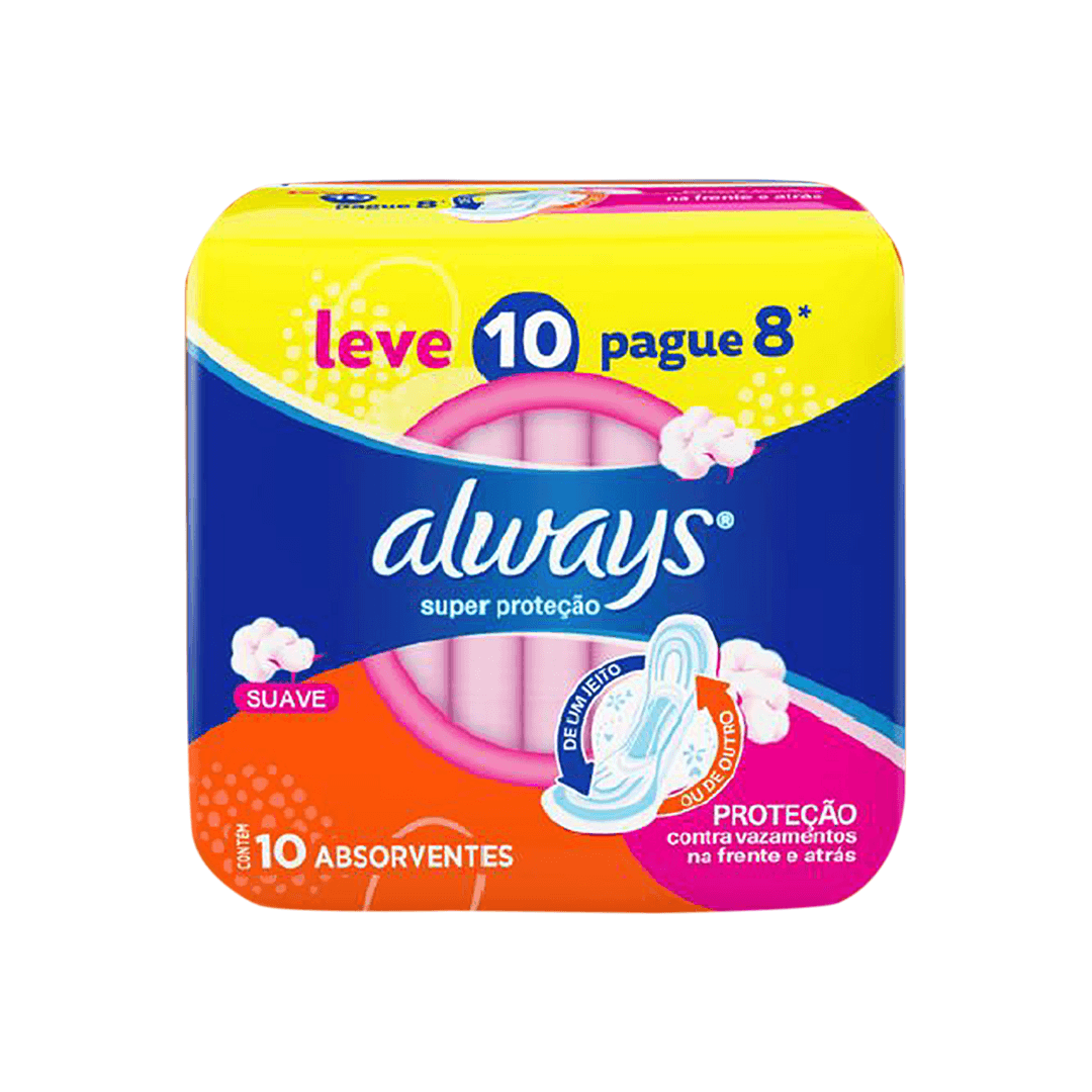 Always Absor Super Protecao Suave C/ Abas L10 P8 (C)