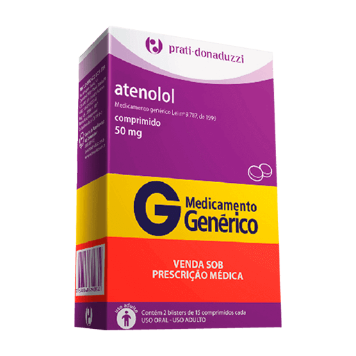 ATENOLOL 50MG 30 CPRS - PRAT(G)@