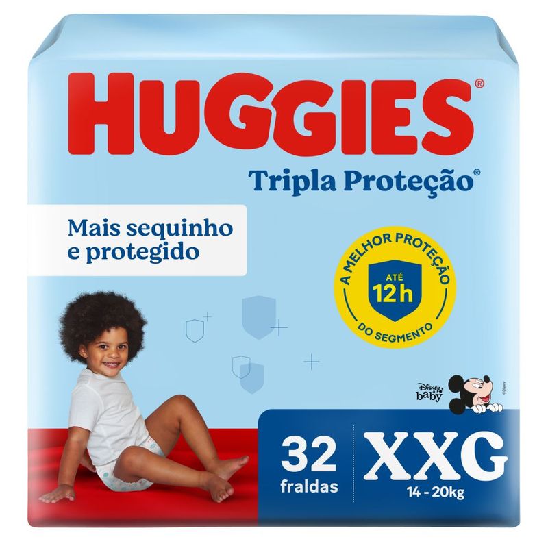 Huggies Fralda Tripla Prot Mega XXG 32un